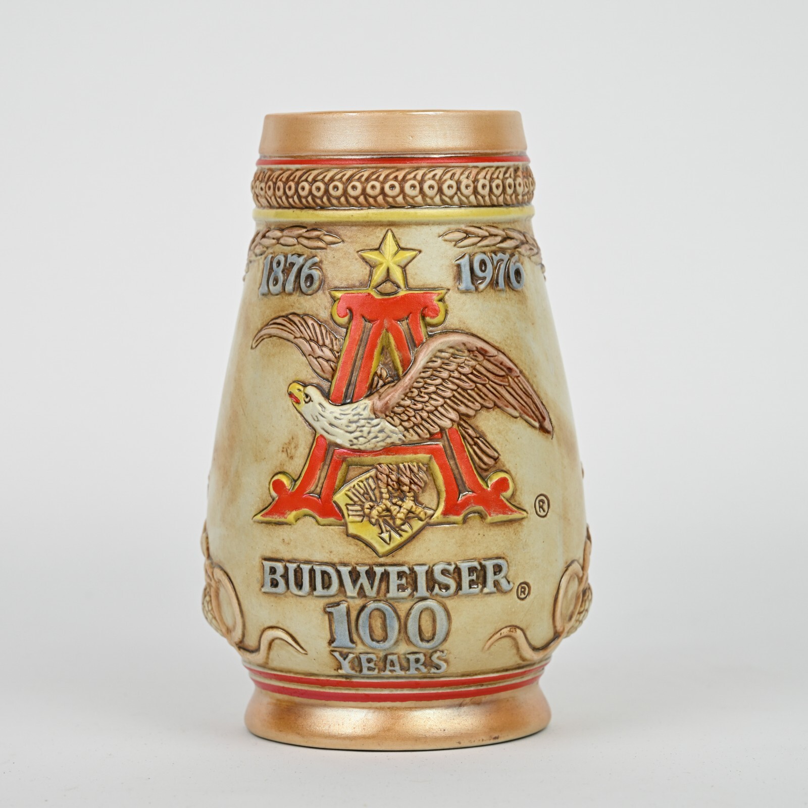 Vintage ceramarte Budweiser Ceramic Beer Stein 100 Year Commemorative ...