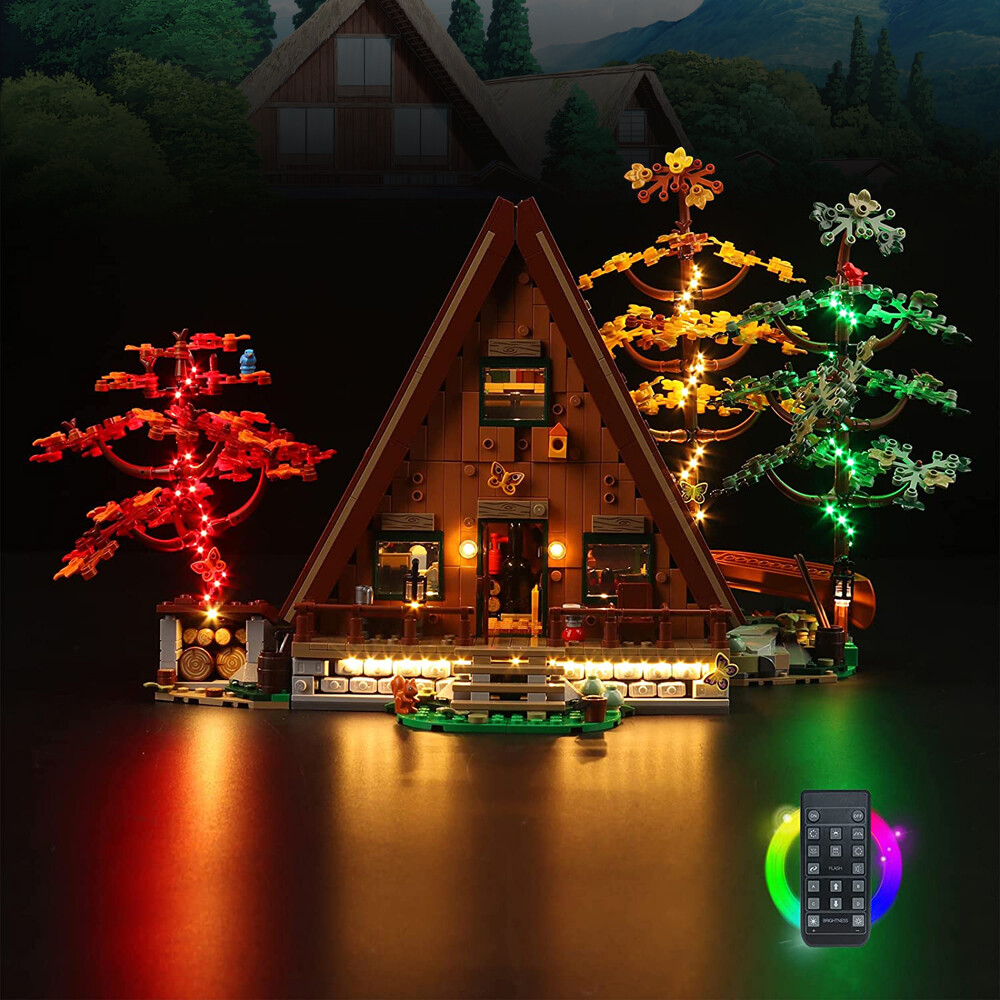 LocoLee LED Light Kit for Lego 21338 A-Frame Cabin House Building ...