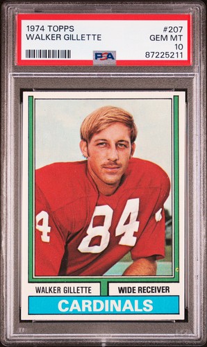 1974 TOPPS FOOTBALL #207 FOOTBALL WALKER GILLETTE CARDINALS PSA 10 | eBay
