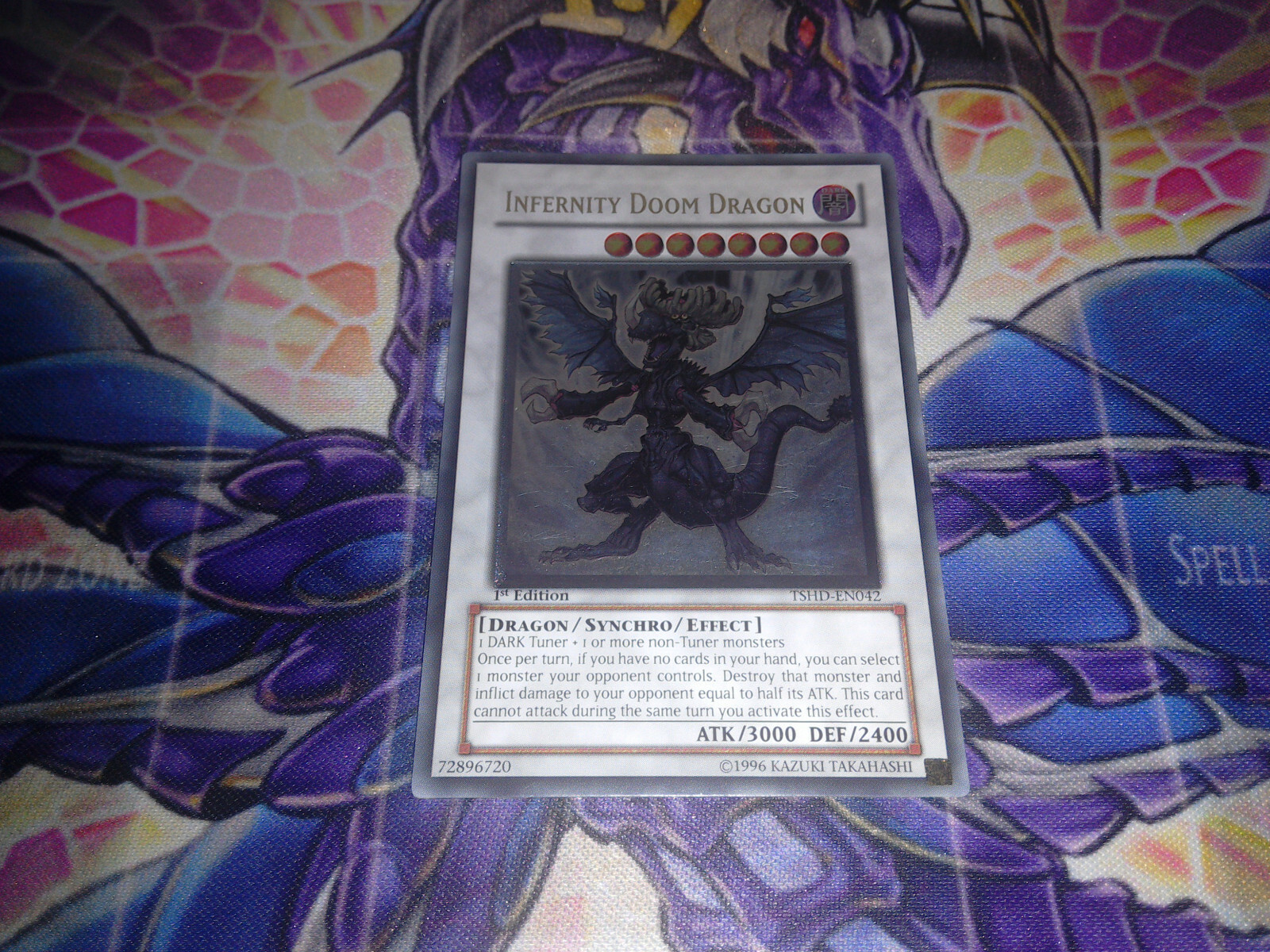 YUGIOH INFERNITY DOOM DRAGON ULTIMATE RARE 1st EDITION TSHD-EN042 NEAR ...