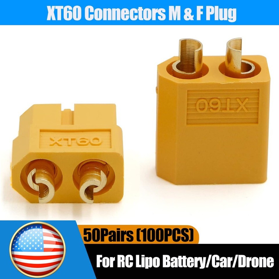 10Pcs - 100Pcs XT60 Male Female Bullet Connectors Plugs For RC Battery ...