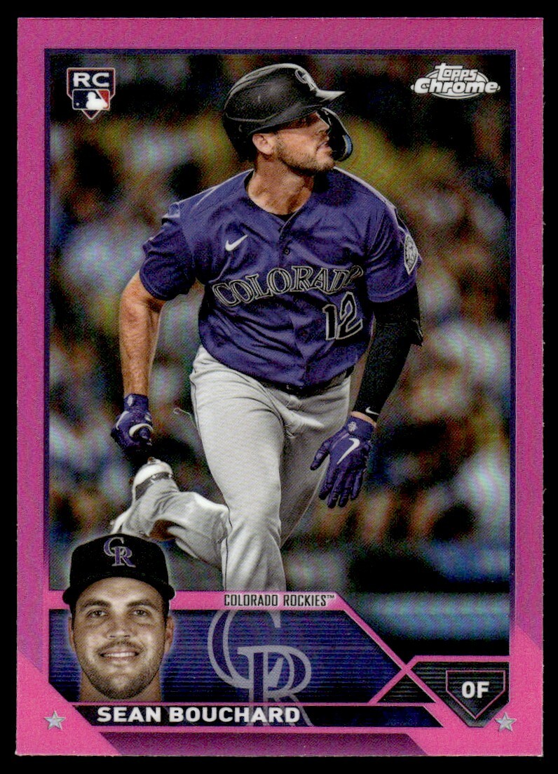 2023 Topps Chrome Update Pink Sean Bouchard Rookie Colorado Rockies # ...