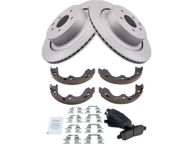 17BZ25G Rear Brake Pad Rotor and Parking Brake Kit Fits 2008-2013 ...