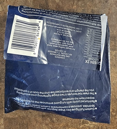 No Nonsense Custom Full Figure Regular Pantyhose Queen 2X Tan Sheer Toe ...