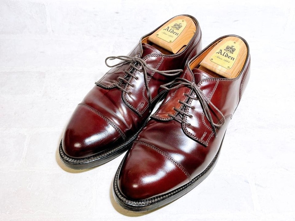 Alden Shoes Shell Cordovan 990 Straight-Tip Lace-Up ＃8 Men US 8 C/E w ...