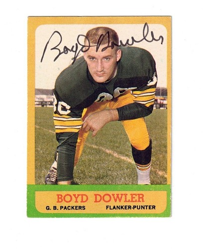 NFL Green Bay Packers Signed 1963 Topps Boyd Dowler Colorado Buffaloes ...