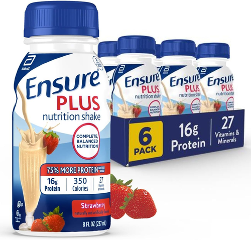 N-sure Plus Nutrition Shake Meal Replacement Strawberry 16g Protein 8oz ...
