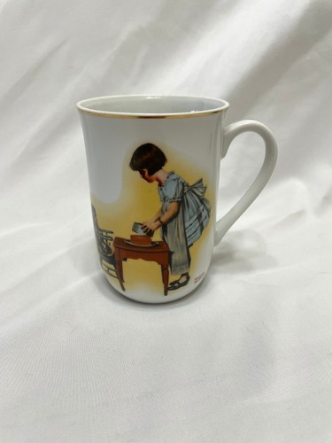 Vintage 1981 Norman Rockwell "Party Time" Porcelain Cup 22Kt Gold Trim ...