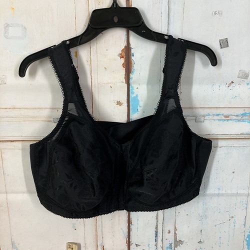 PLAYTEX 18 Hour Wirefree BRA Custom Flex BACK, FRONT CLOSE 4695 Black ...