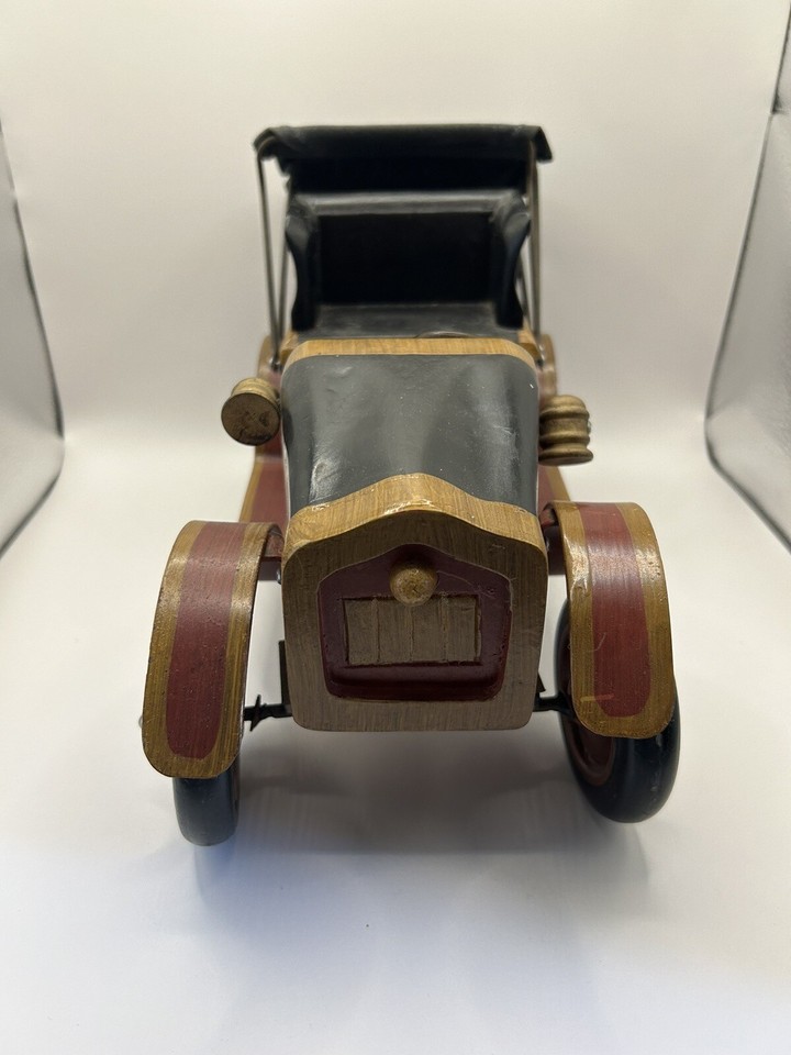 Handmade Large Antique Model Car – Ford Model T Torpedo Runabout ...