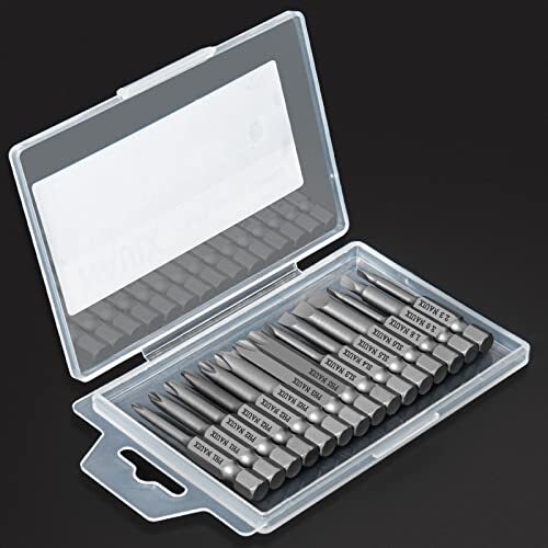 15 Piece Slotted Phillips Triangle Screwdriver Bit Set, 1/4 Inch Hex ...