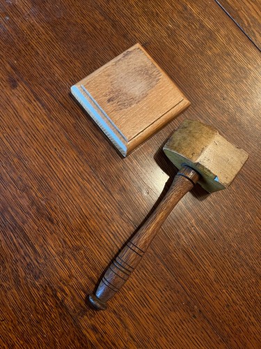 Freemasons Masonic gavel and Block 'Lodge 403 Stamped' Maul Mallet ...