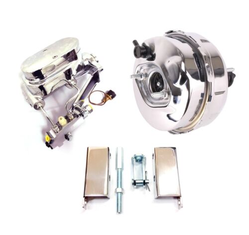 1968 1976 Chevy Corvette Chrome 8" Dual Power Brake Unit for Disc Drum ...