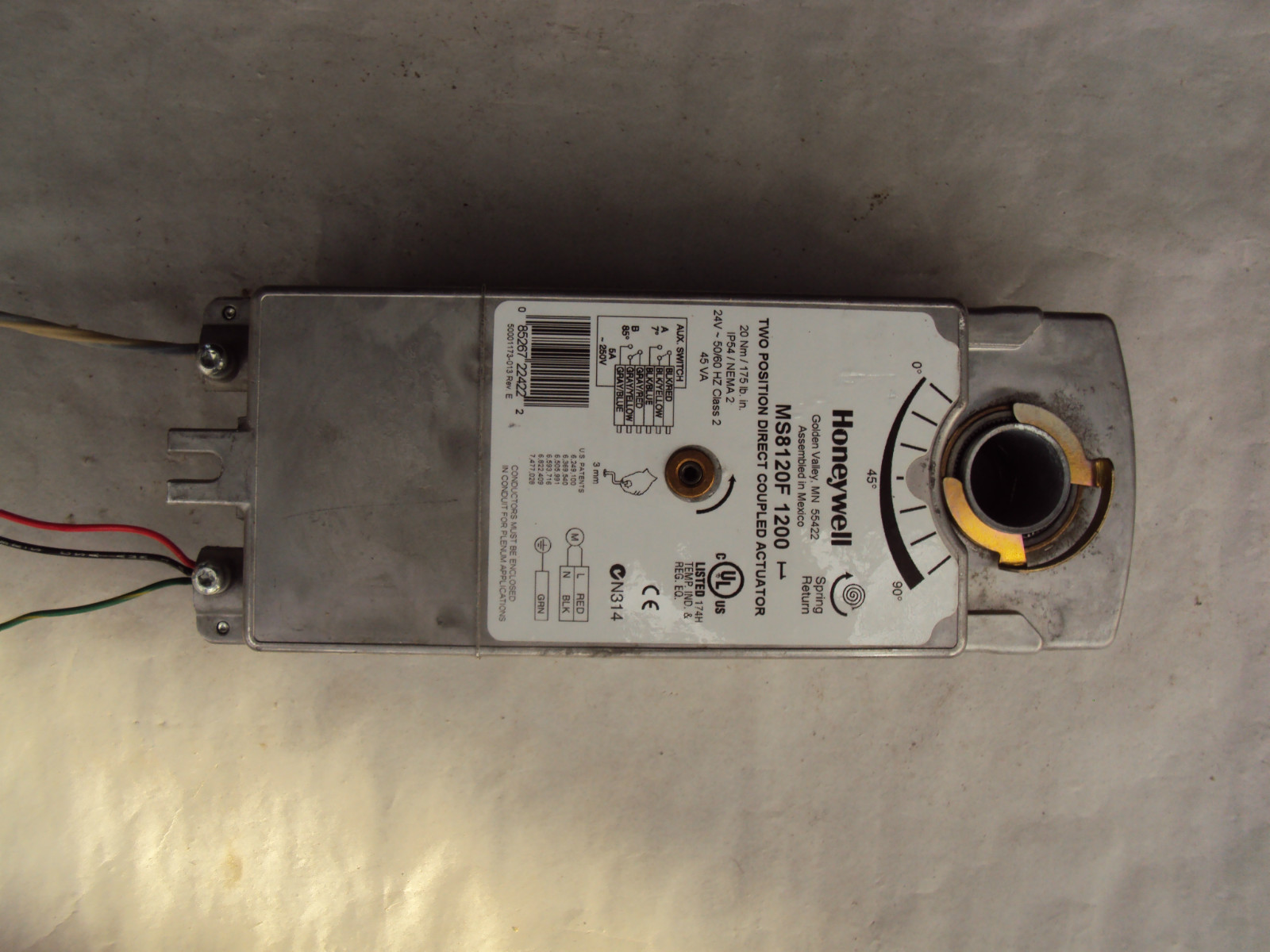 Honeywell MS8120F1200 Two Position Direct Coupled Actuator | eBay