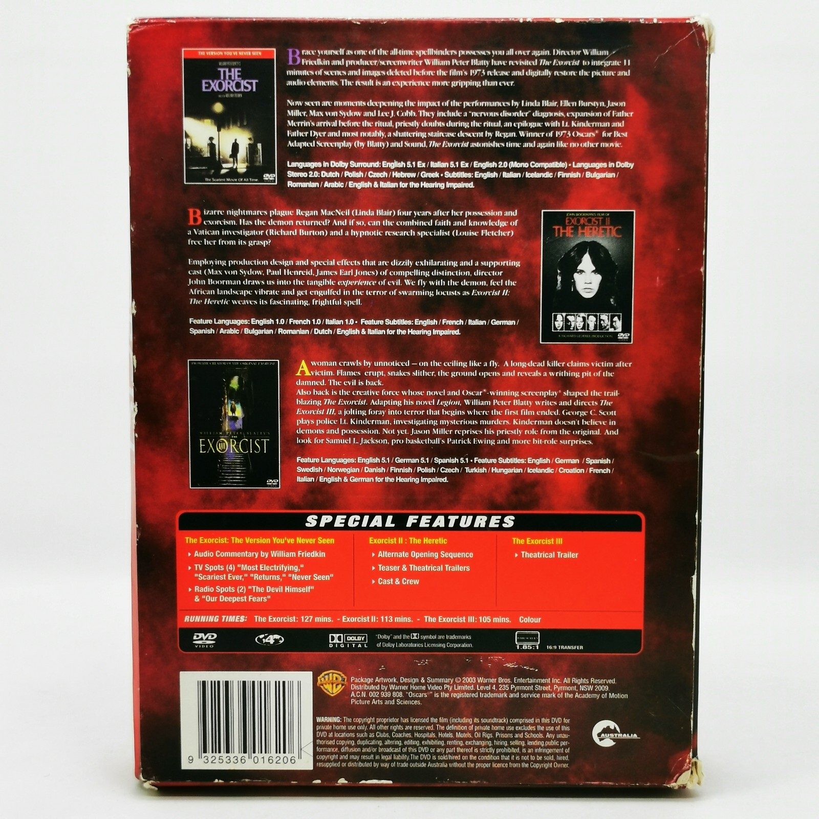 The Exorcist Collection - Limited Edition DVD Boxed Set 2849/5000 ...