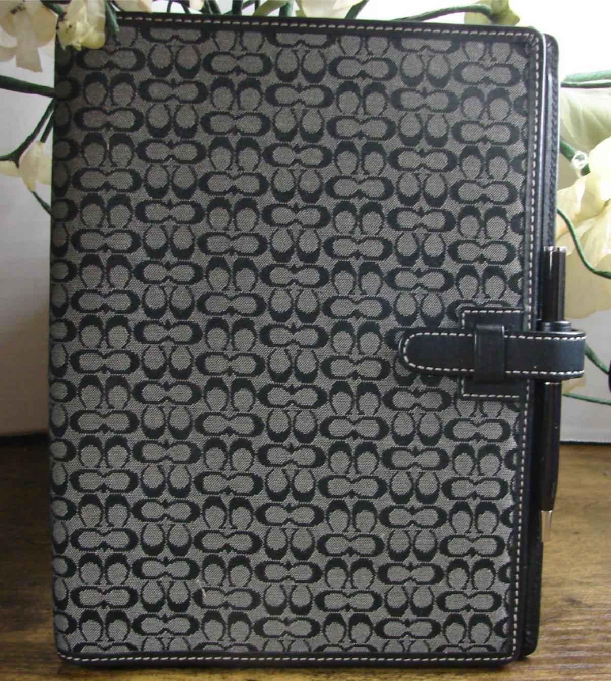 Coach Signature Black Jacquard Note Pad Day Planner C… - Gem