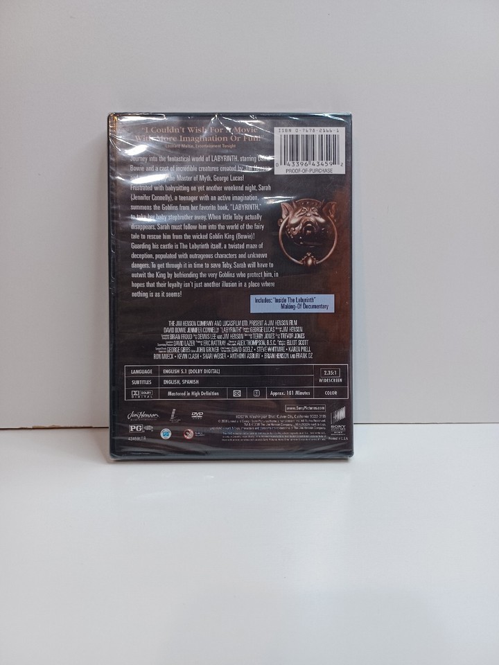 Labyrinth (DVD, 1986) David Bowie 43396434592 | eBay