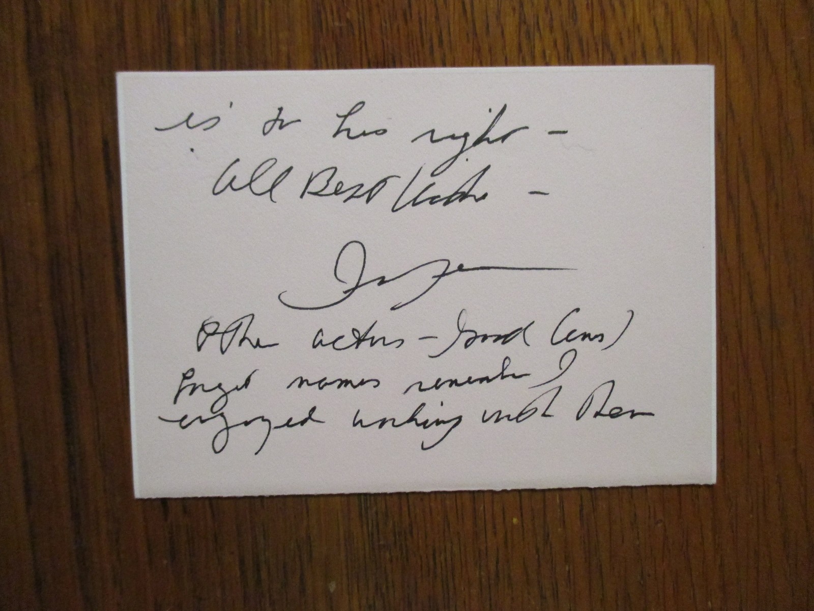 IMOGENE COCA (Died in 2001 )("King Donovan") Signed 5 x 7 Personal ...