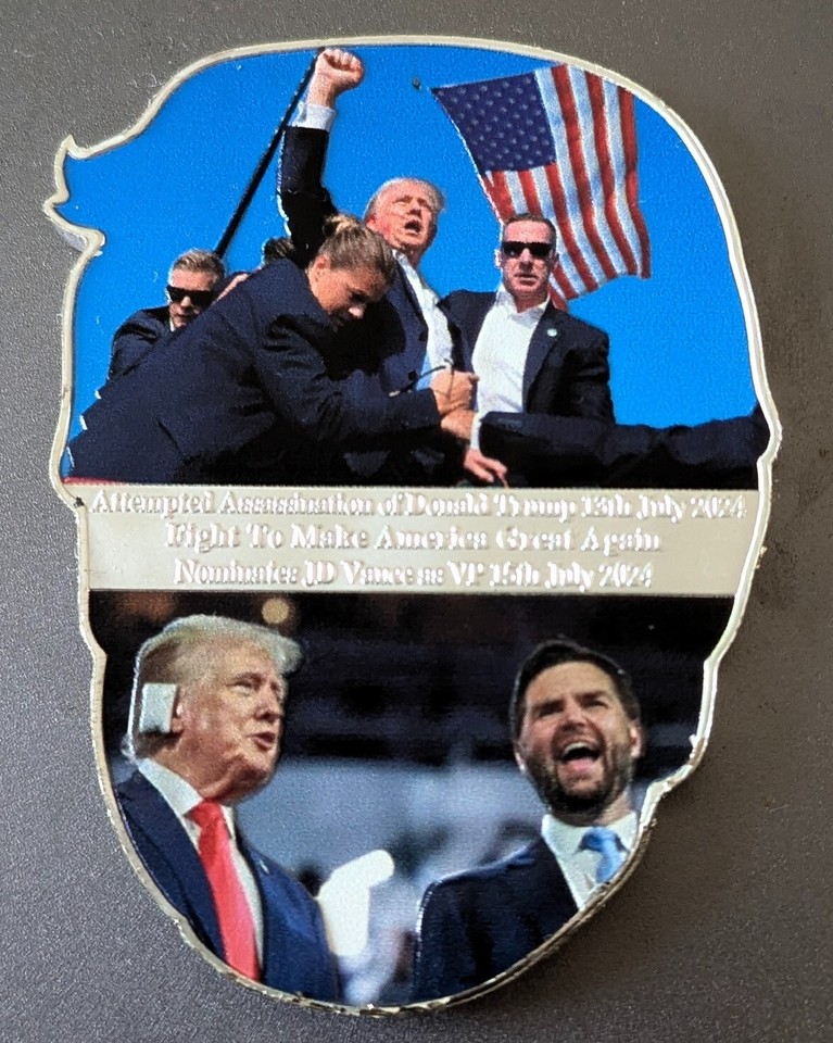 Donald Trump Attempted Assassination Gold Silver Coin MAGA 2024 Stars ...