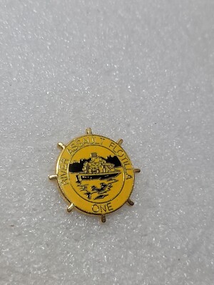 US Navy River Assault Flotilla One Enamel Lapel Pin Single Clutch Back ...