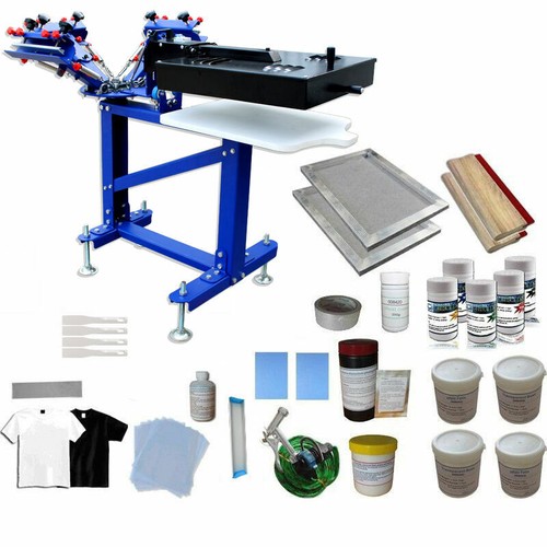 3 Color Screen Printing Press Kit Micro-registration Printer with Flash ...