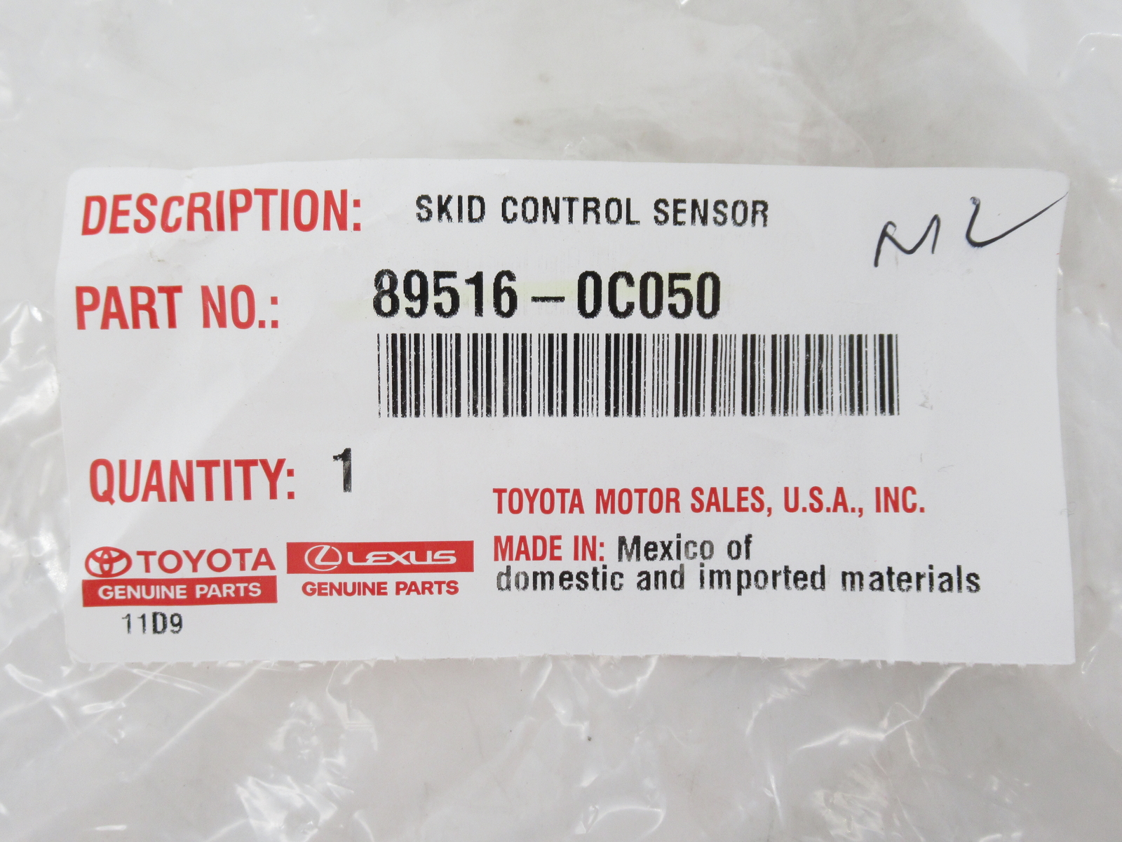 Genuine OEM Toyota 89516-0C050 Rear ABS Wheel Speed Sensor Wire Part | eBay