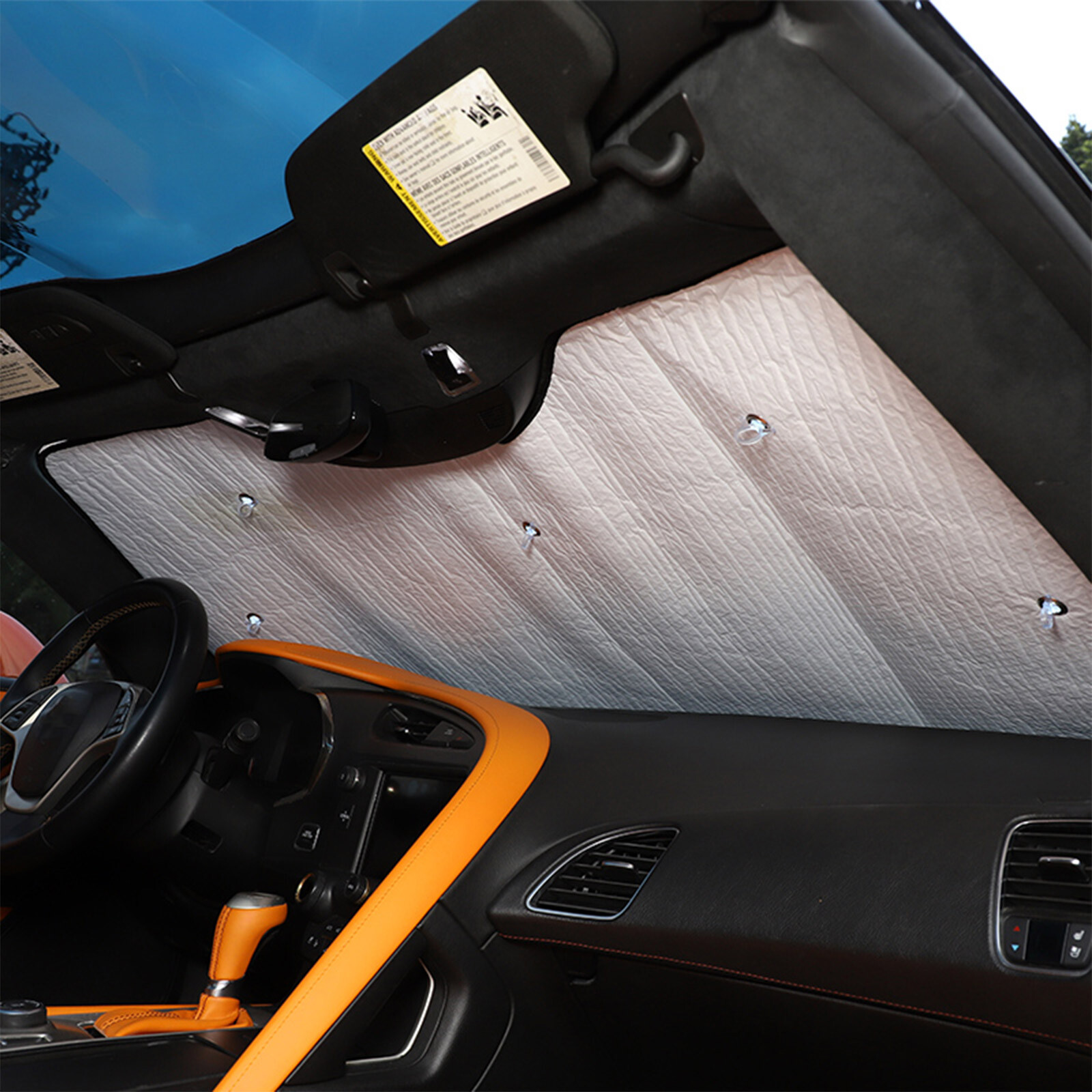 Custom Fit For 2014-2019 Corvette C7 Windshield Sun shade Interior ...