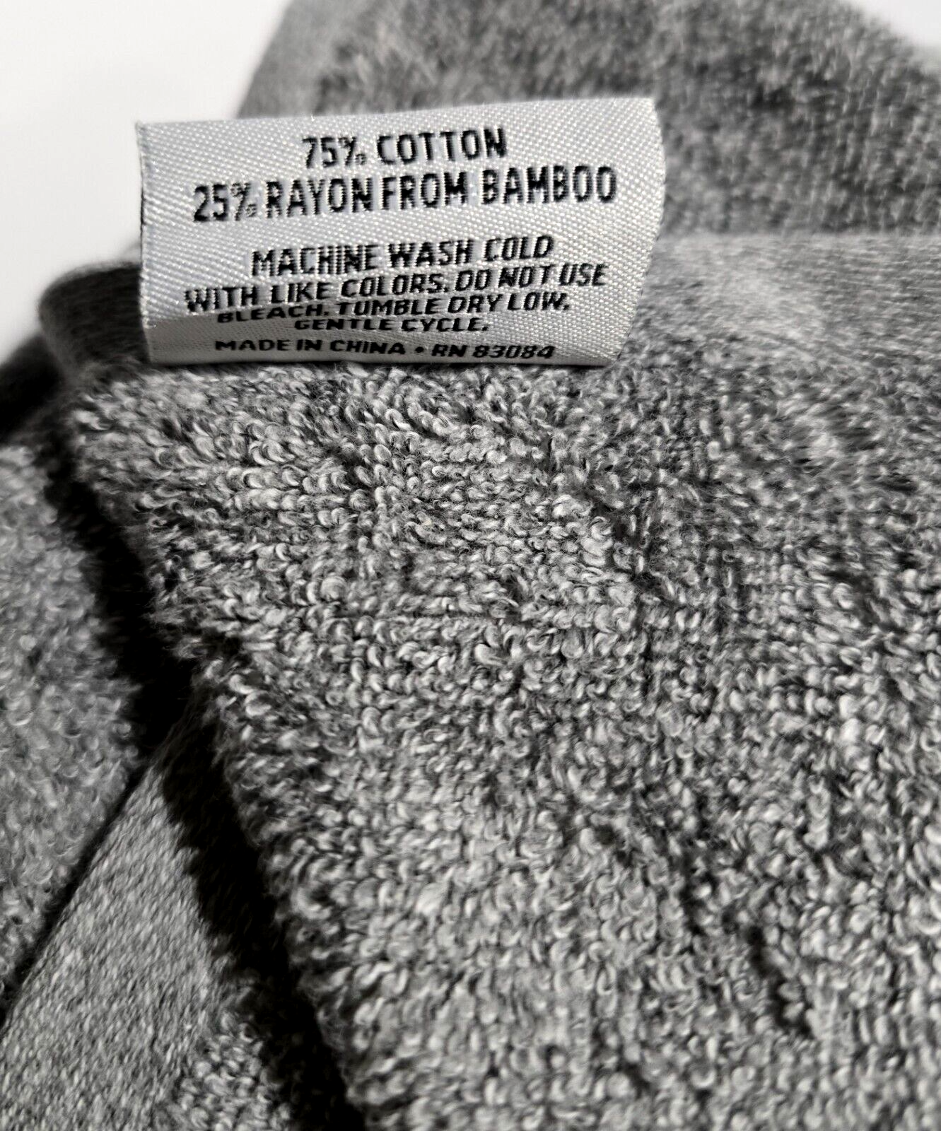COMMON THREAD SET OF 6 PC GRAY COTTON,BAMBOO RAYON 2 BATH,HAND,WASH ...