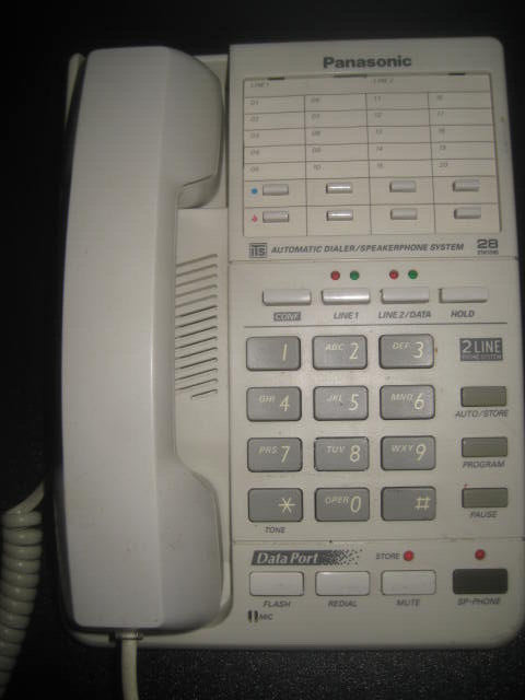 NEW PANASONIC PHONE 2 LINE & DATA Port KX-TS20-W SPEAKERPHONE HOLD ...