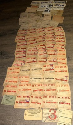 204 BRITISH RAILWAY WAGON LABELS & 11 WINDOW CARRIAGE LABELS (ALL ...