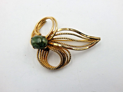 Vintage BOJAR signed 1/20 12k Gold Filled Jade Brooch / Pin | eBay