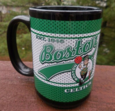 Boston Celtics NBA Basketball Coffee Ceramic Mug Cup Leprechaun Green ...