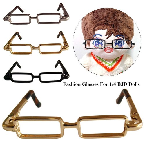 Plush Doll Plush Doll Eyeglasses Cute Square Frame Glasses Clothes For