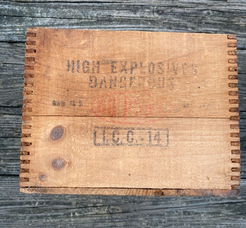 Vintage Dupont Explosives Special Gelatin Dynamite 25 lb. Wood Crate ...