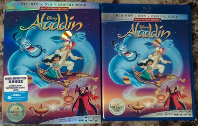 Aladdin Blu-ray DVD, 2019, 2-Disc Set Signature Collection w Embossed ...