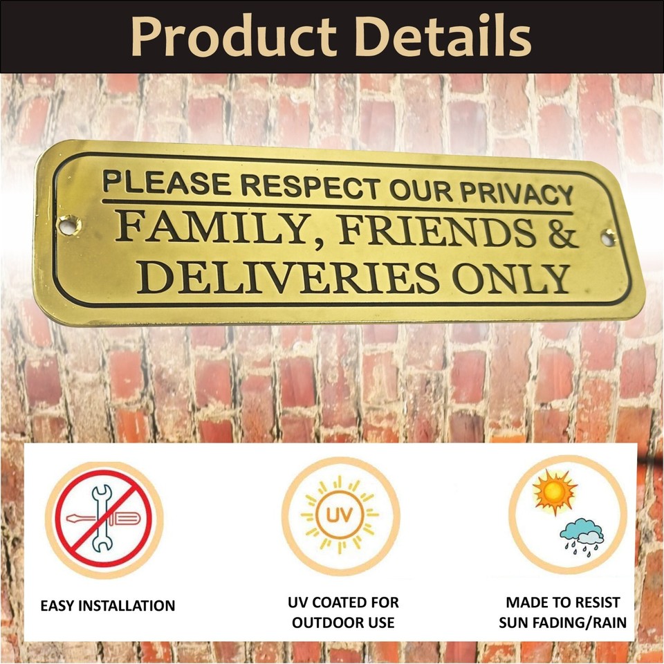 DB Please Respect Our Privacy Family Friends and Deliveries only sign ...