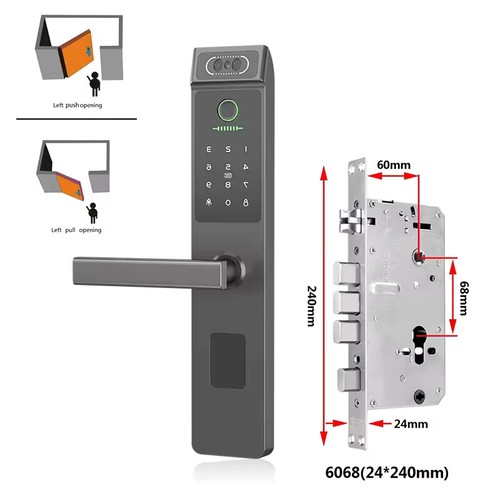 Biometric Smart Door Lock Face Recognition FingerPrint Passcode ...