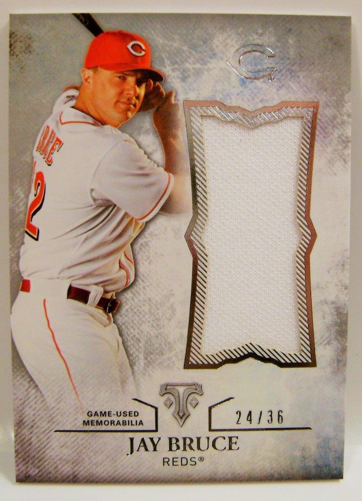 JAY BRUCE REDS RELIC 24/36 2015 TOPPS TRIPLE THREADS | eBay