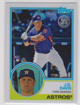 J.D. DAVIS 2018 TOPPS CHROME '83 TOPPS SILVER PACK REFRACTOR ROOKIE ...