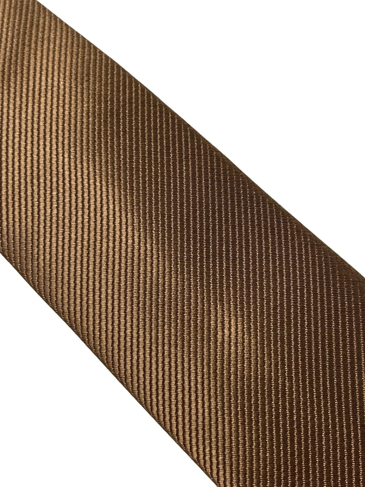 Frederick Thomas Designer plain chocolate brown mens tie classic office ...