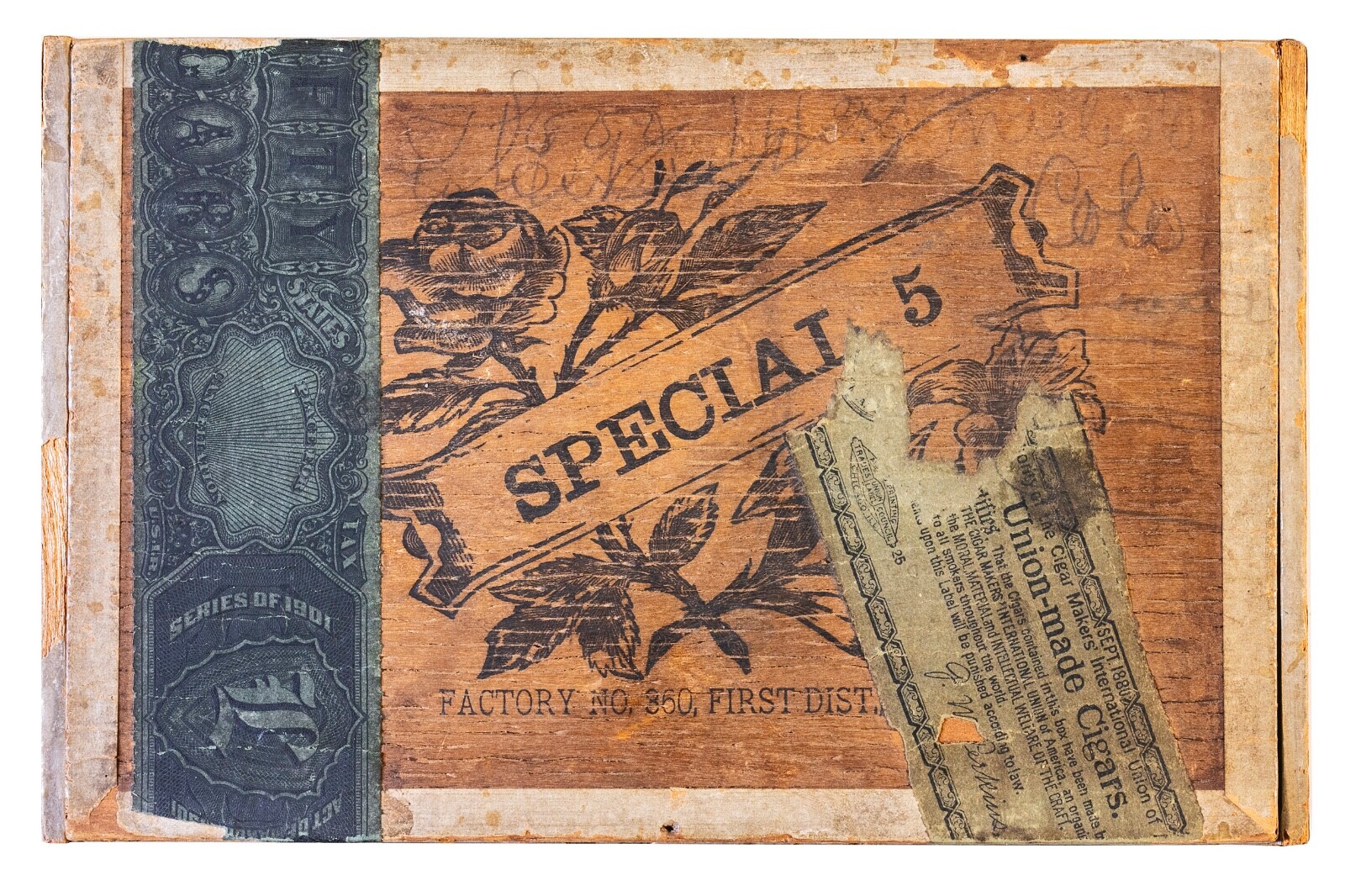 Rare 1900s “Special 5” cedar 50 cigar box is in good condition | eBay