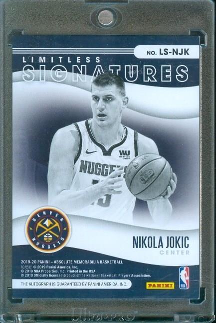 2019-20 Panini Absolute NIKOLA JOKIC Limitless Signatures #7/10 AUTO # ...