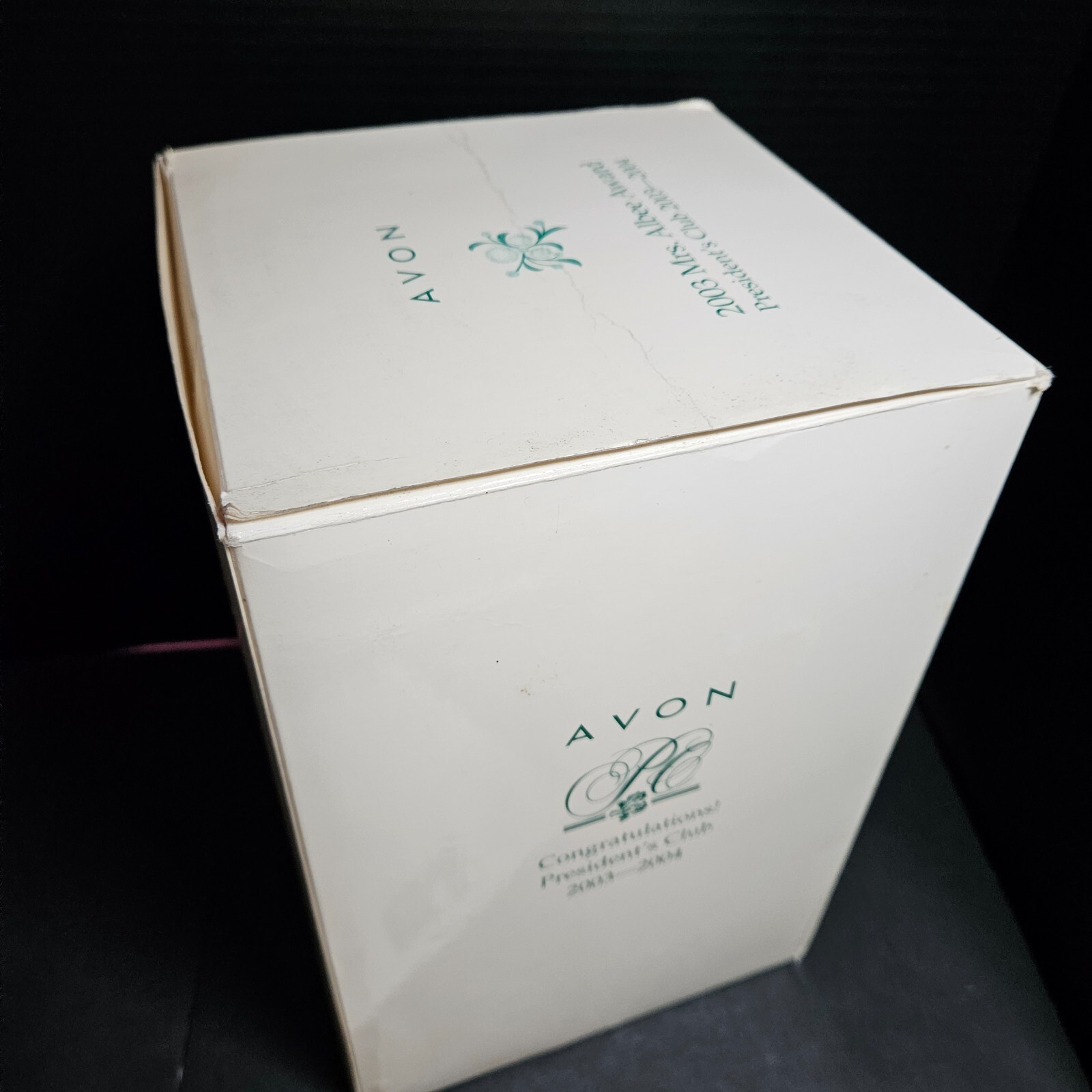 2003 Avon President's Club Mrs. Albee Sales Award Porcelain Figure Box ...