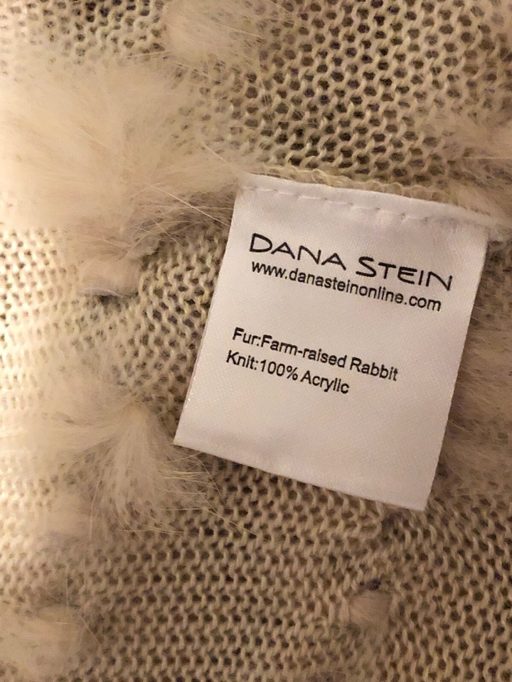 NWT Dana Stein Rabbit Fur Vest | eBay