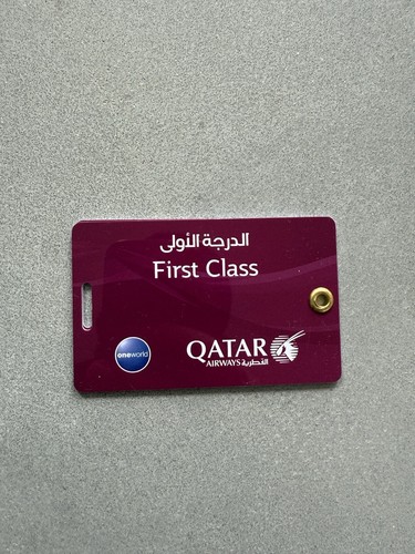 Qatar Airways - First Class Plastic Luggage Tag | eBay UK