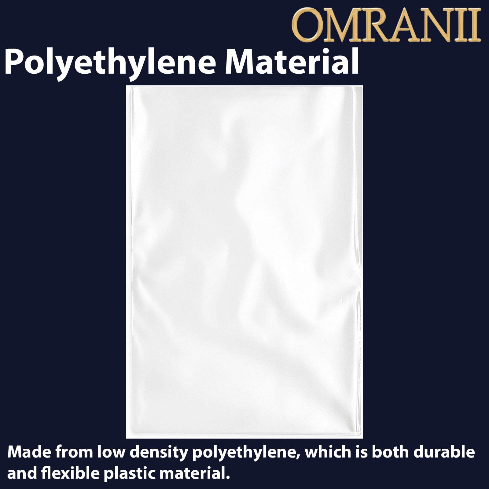 3" x 5" 100 Bags, 4Mil Flat Open Top Plastic Packaging LDPE Clear Poly ...