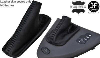 BLACK STITCH AUTO LEATHER GEAR & HANDBRAKE SET FITS BMW 6 SERIES E63 ...