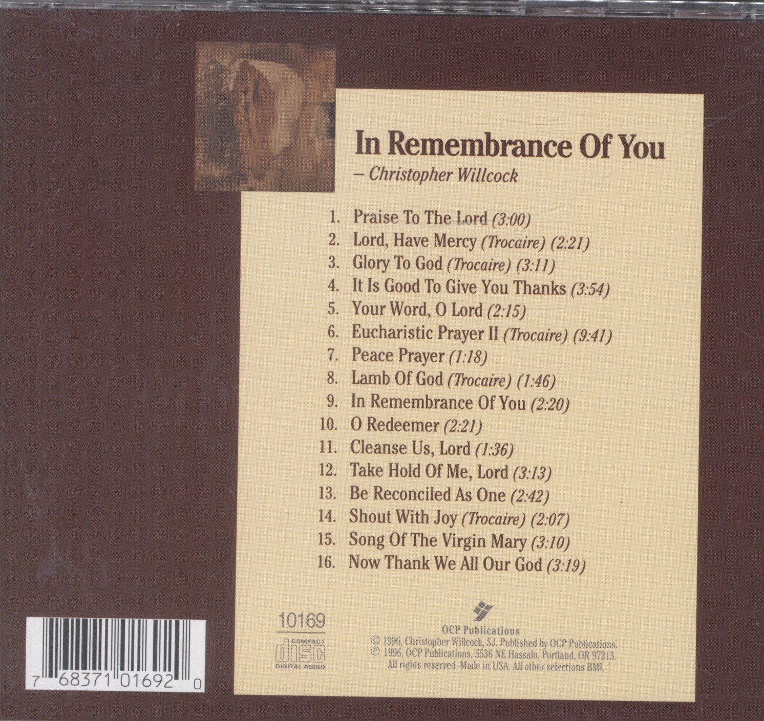 Christopher Willcock - In Remembrance of You CD | eBay