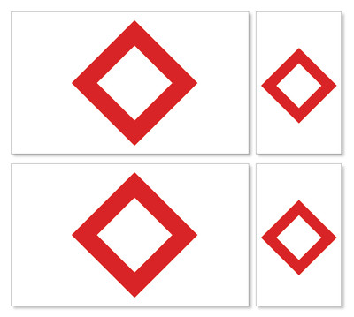 4 X INTERNATIONAL RED CRYSTAL (ALTERNATE) FLAGS- VINYL CAR IPAD LAPTOP ...