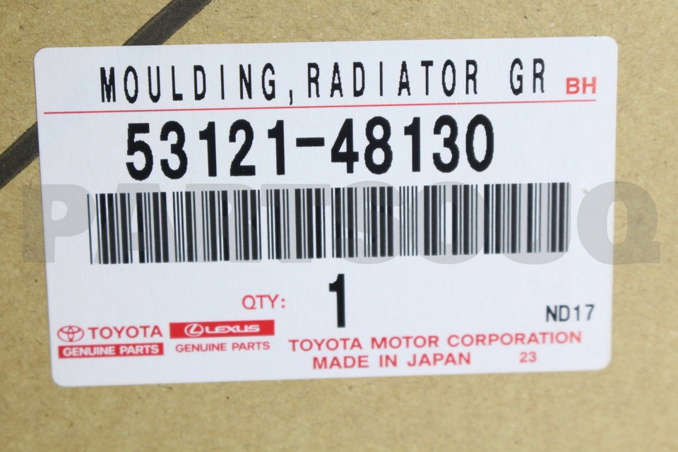 5312148130 Genuine Toyota MOULDING RADIATOR 53121-48130 | eBay